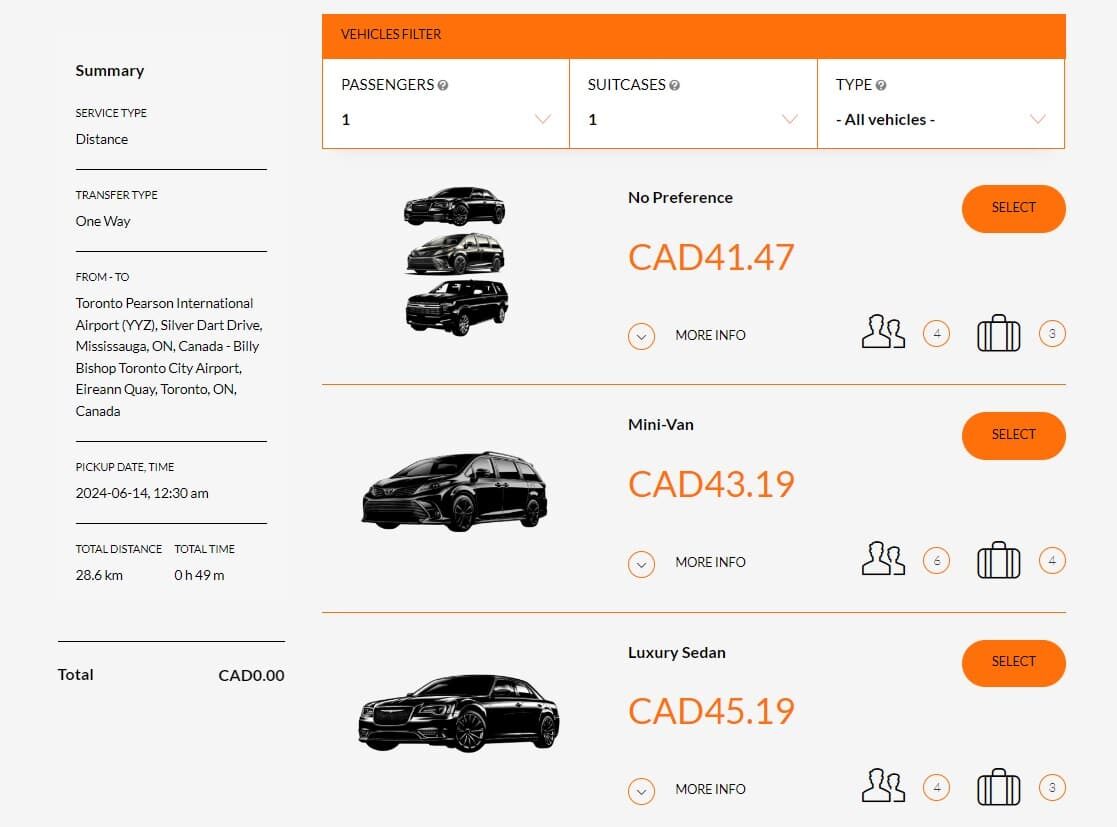 Montreal Taxi Fare Calculator: Price Estimator for QC, Canada - Pearson ...